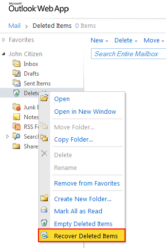 Recovering deleted items in Hosted Exchange | iiHelp Recovering deleted items in Hosted Exchange | iiHelp