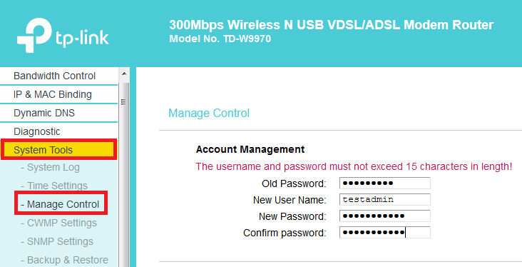 Changing the modem login password on iiNet modems | iiHelp