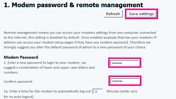Changing the modem login password on iiNet modems | iiHelp